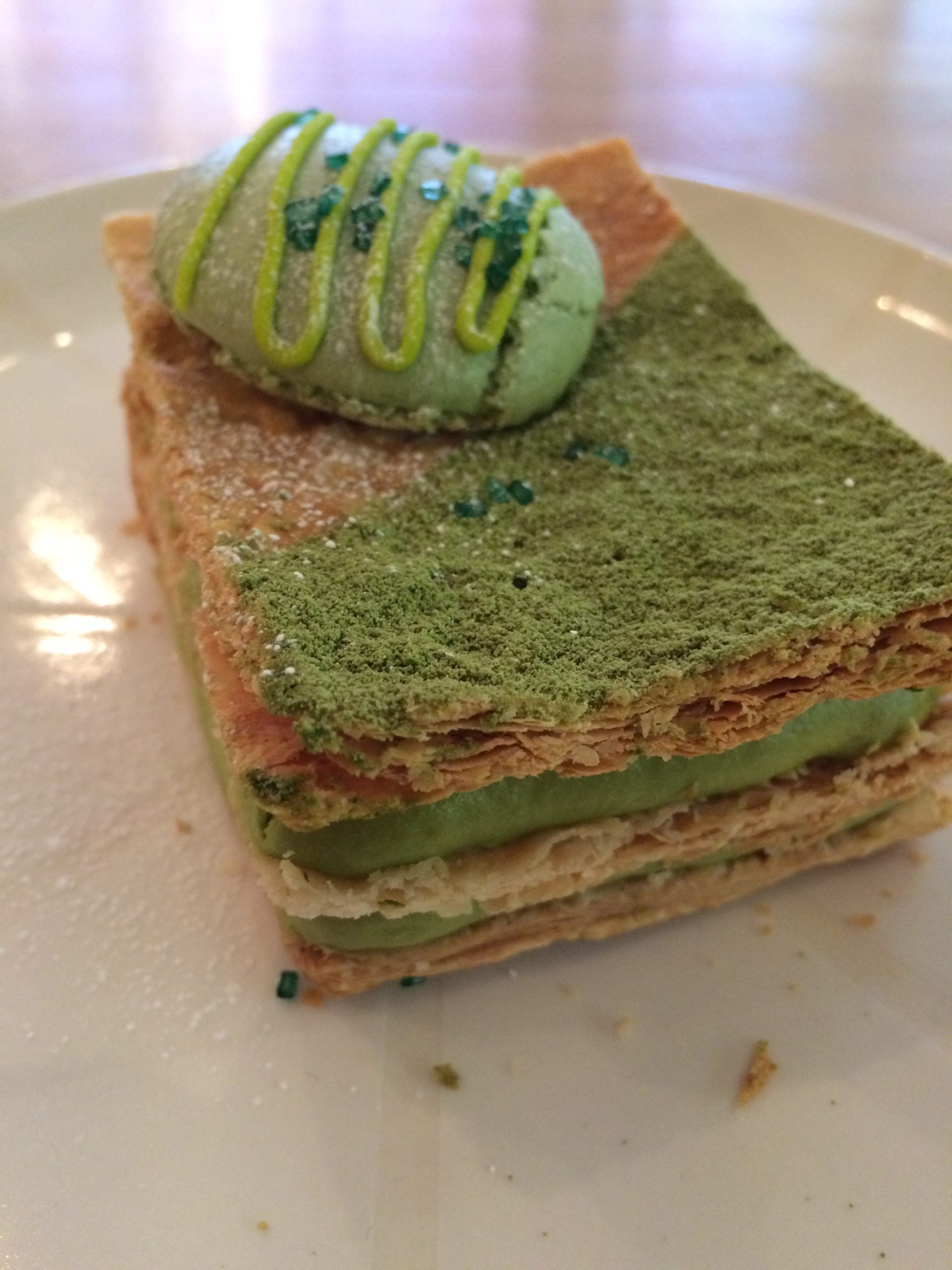 matcha green tea puff pastry - Café Necco | the food connoisseur